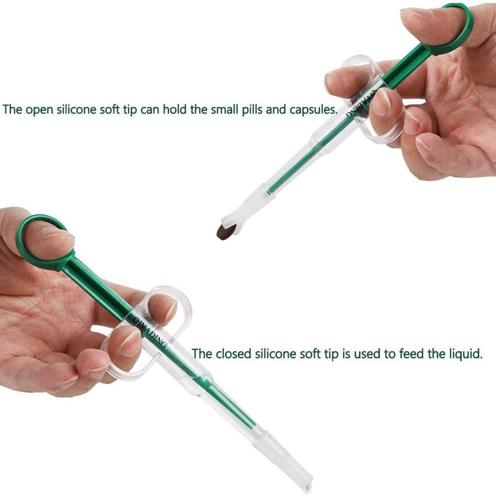 Silicone Tip Medicine Feeder Dog Piller Pill Gun Tablet Syringe Pusher ...