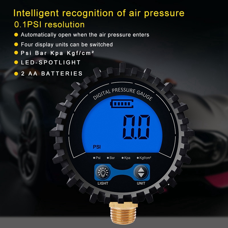 Tire Pressure Gauge Digital Tire Tester Display Air Pressure Manometer ...