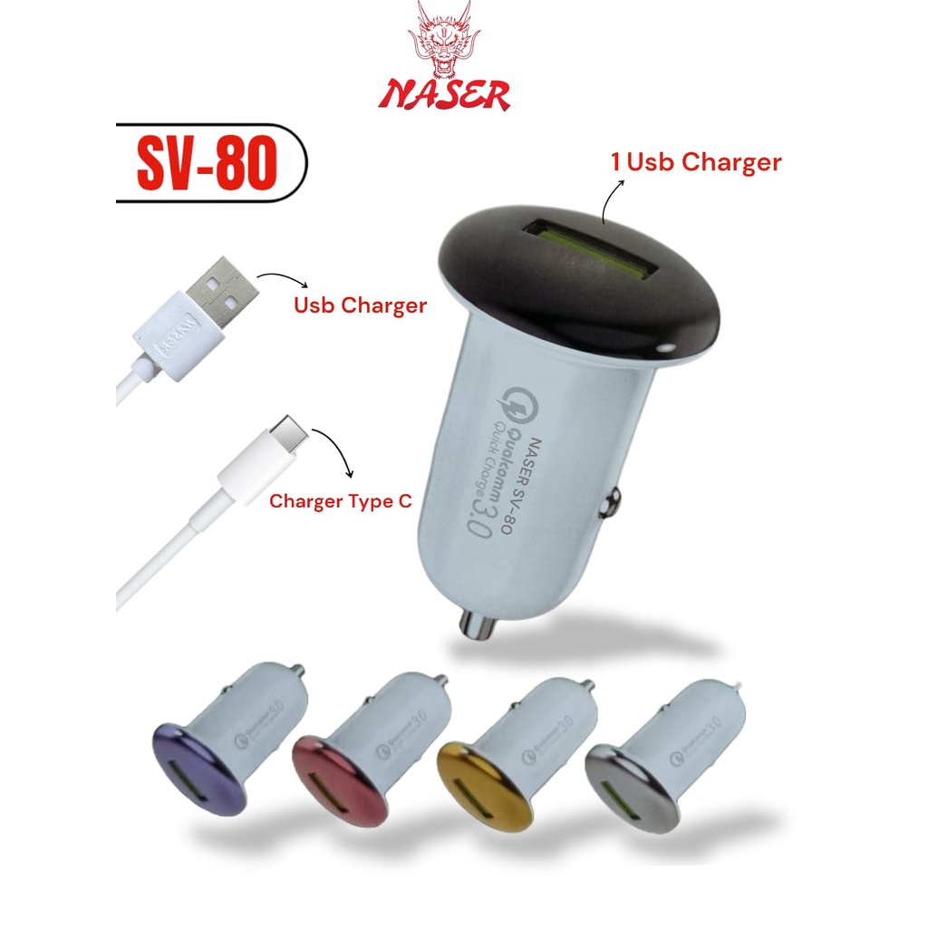 SAVER CAR CHARGER / SAVER MOBIL NASER SV-80 3.A 1USB | Lazada Indonesia