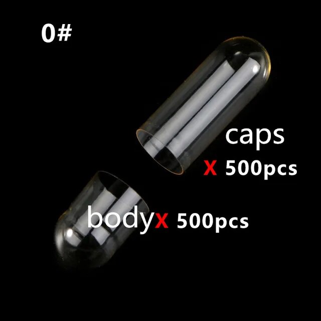 【Worth-Buy】 500/1000PCs standard size 000 empty capsule gelatin caplets ...