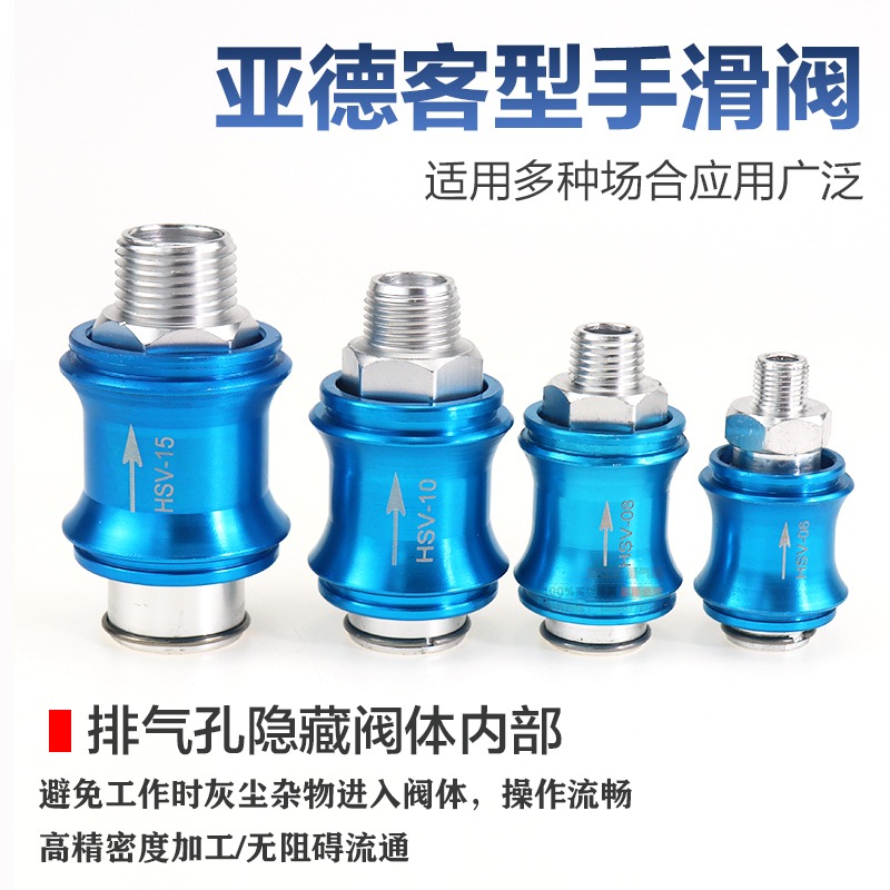 Airtac Typehand Slide Valve Connector Hsv- 06 08 10 15 Ss Ff Sf Double ...