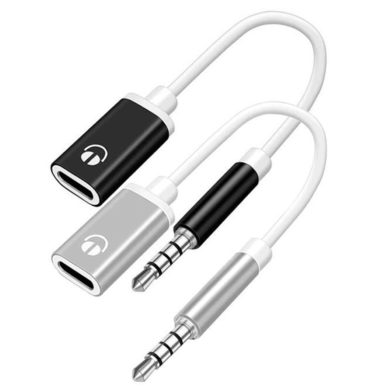 3.5mm Public To Type C Female Flat Head Headphone To Round Head Adapter ...