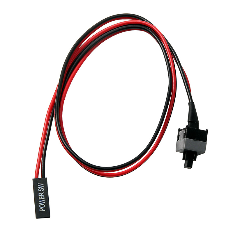 5 Pcs 50cm 2 Pin SW PC Power Cable On/Off Push Button Computer Case ...