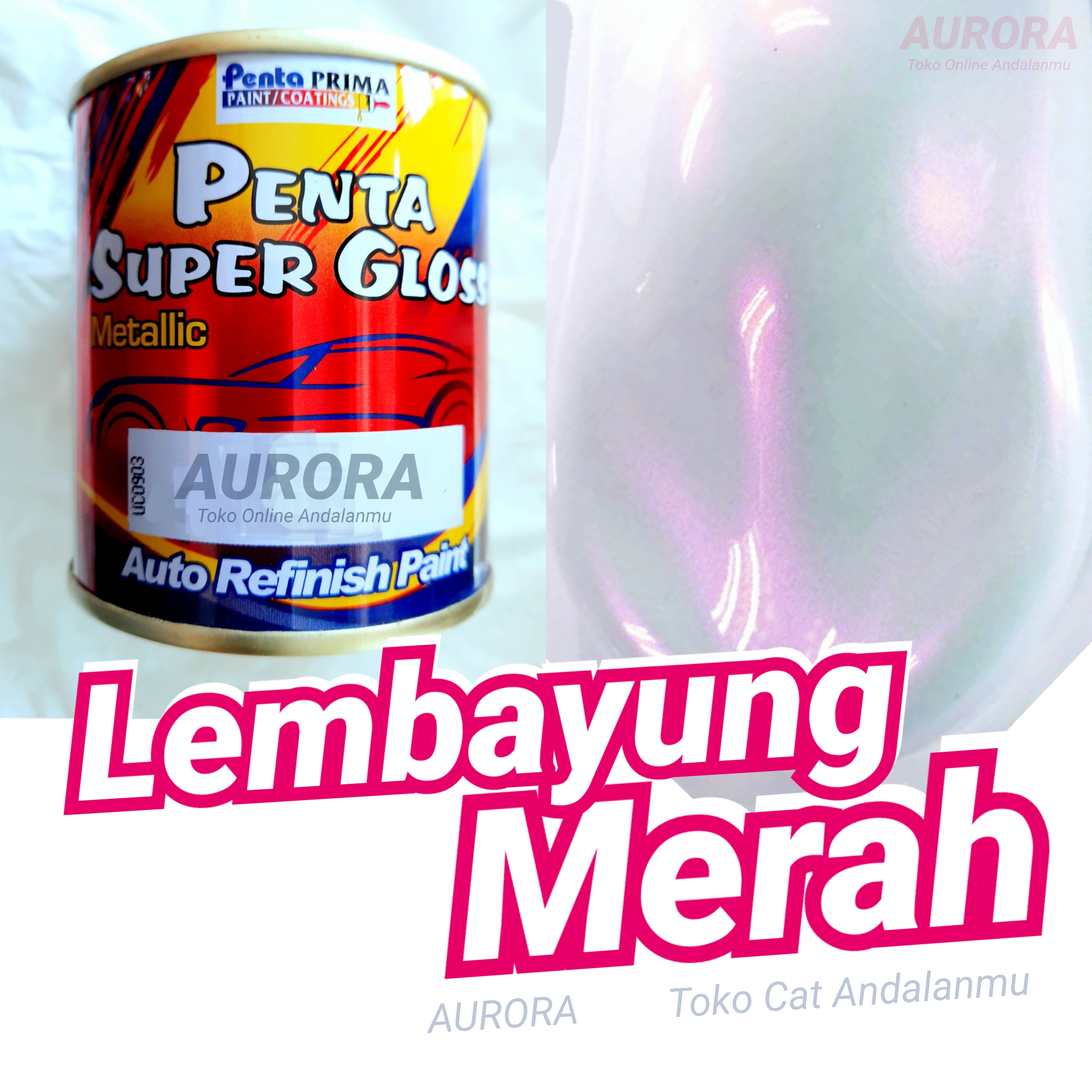 Cat Lembayung Mutiara Merah Penta Super Gloss Pearl Red Glos Cet Mobil ...
