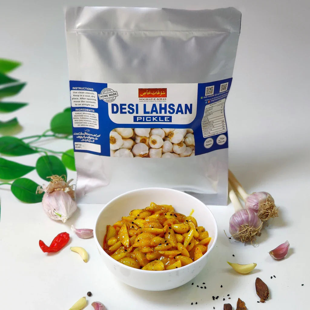 Soghat e Khas Desi Lahsan Pickle | Homemade Garlic Pickle | Tasty ...