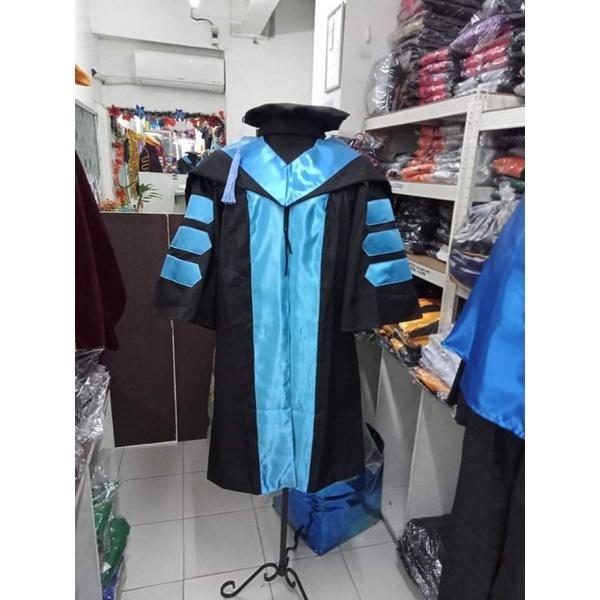 one set doctoral education PhD graduation toga light blue | Lazada PH