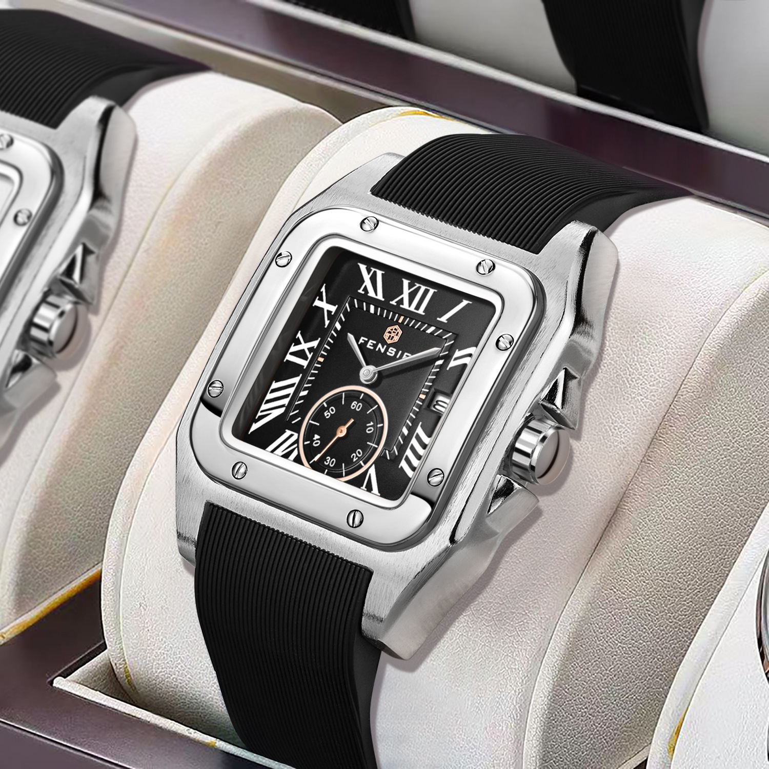 Factory FENSIR Sandoz men's watch big dial business quartz men's watch ...