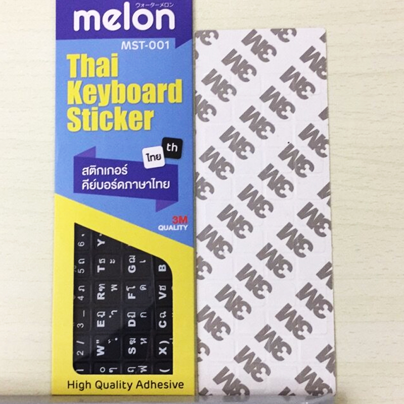 Thai 3M keyboard layout / Thai keyboard sticker 47ปุ่มที่ใช้บ่อยรูปแบบ ...