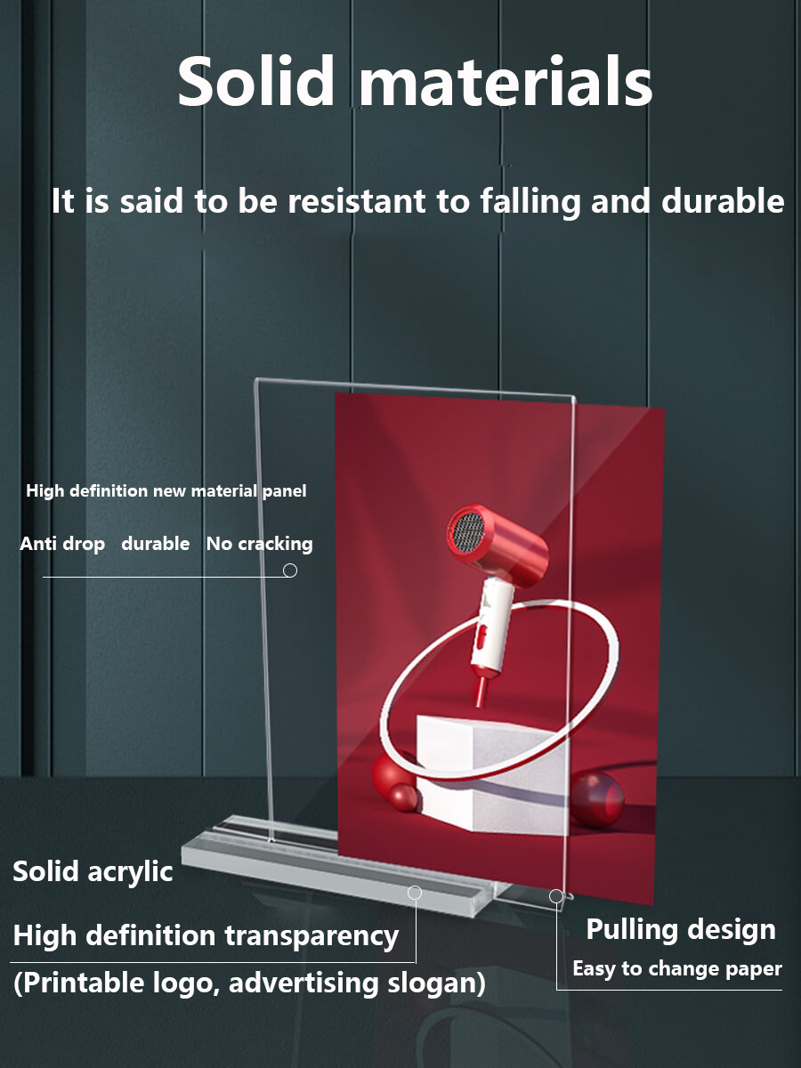 A4 Pull-out Acrylic Stand For Store And Supermarket Price Display Name ...