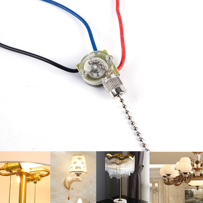 Replacement 3Wire Beads Chain Wall Light Fan Ceiling Switch Pull Cord ...