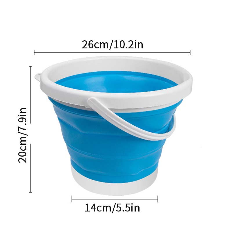 Multipurpose 5L Collapsible Bucket Portable Folding Bucket Silicon Car Washing Bucket Outdoor ...