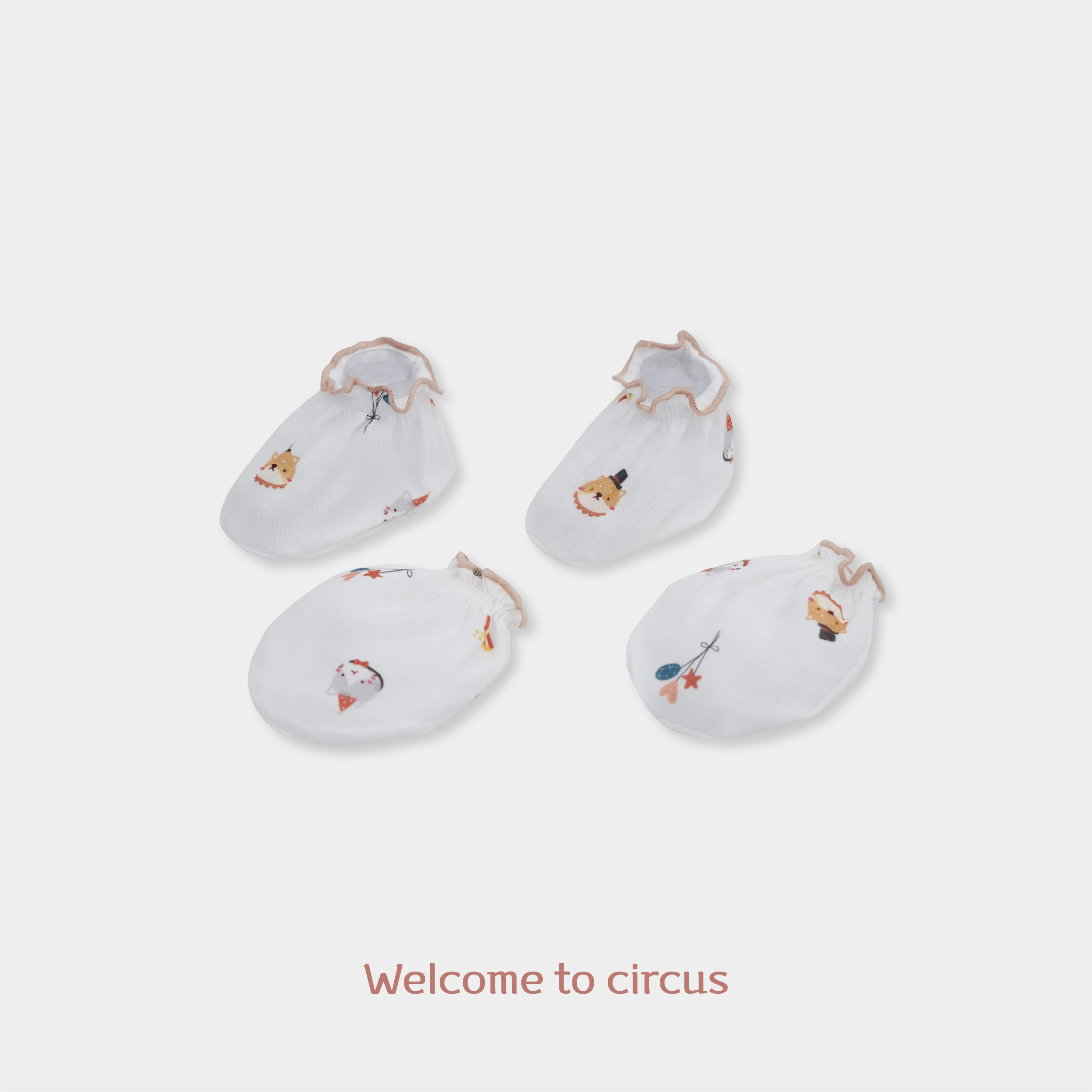 Granny Ben เซตถุงมือถุงเท้า Summer Collection TENCEL Muslin Mittens ...