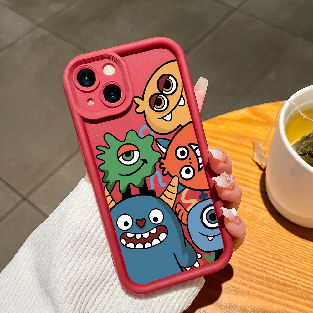 ZCSIBORUI for Realme C21 Back Cover Small Monster Group Photo Pattern ...