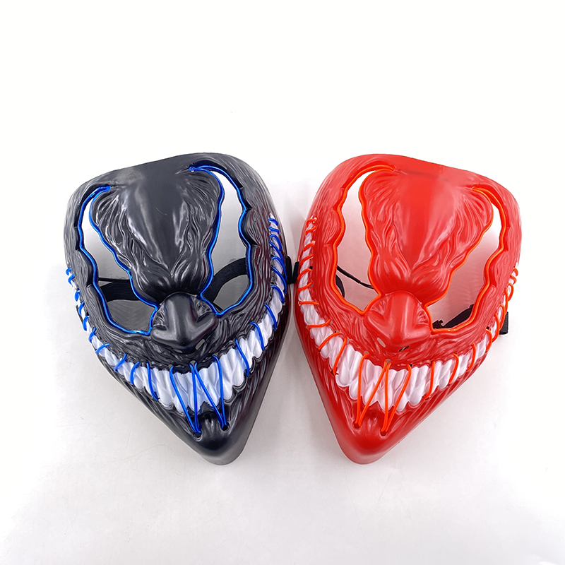 Cosplay Film Venom Accessories Prop Glowing Horror LED Party Mask ...