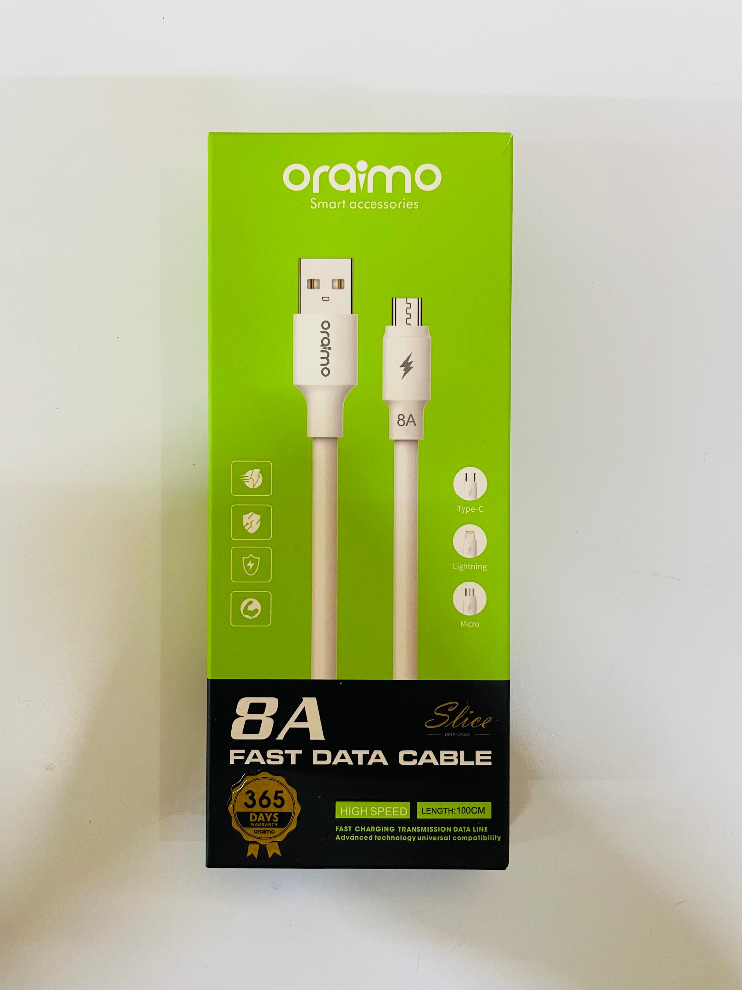 Oraimo 8A Fast Cable Fast Charging & Data Cable Micro-c | Daraz.lk