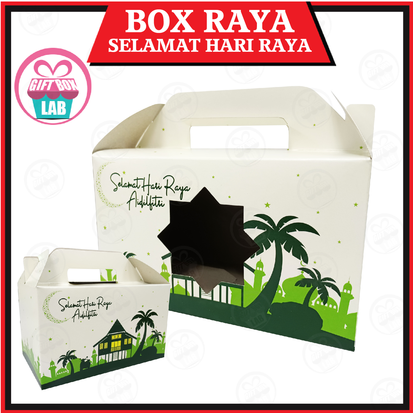 GBL Hari Raya Aidilfitri Gift Box Kotak Kuih Raya Packaging Gift Bag ...