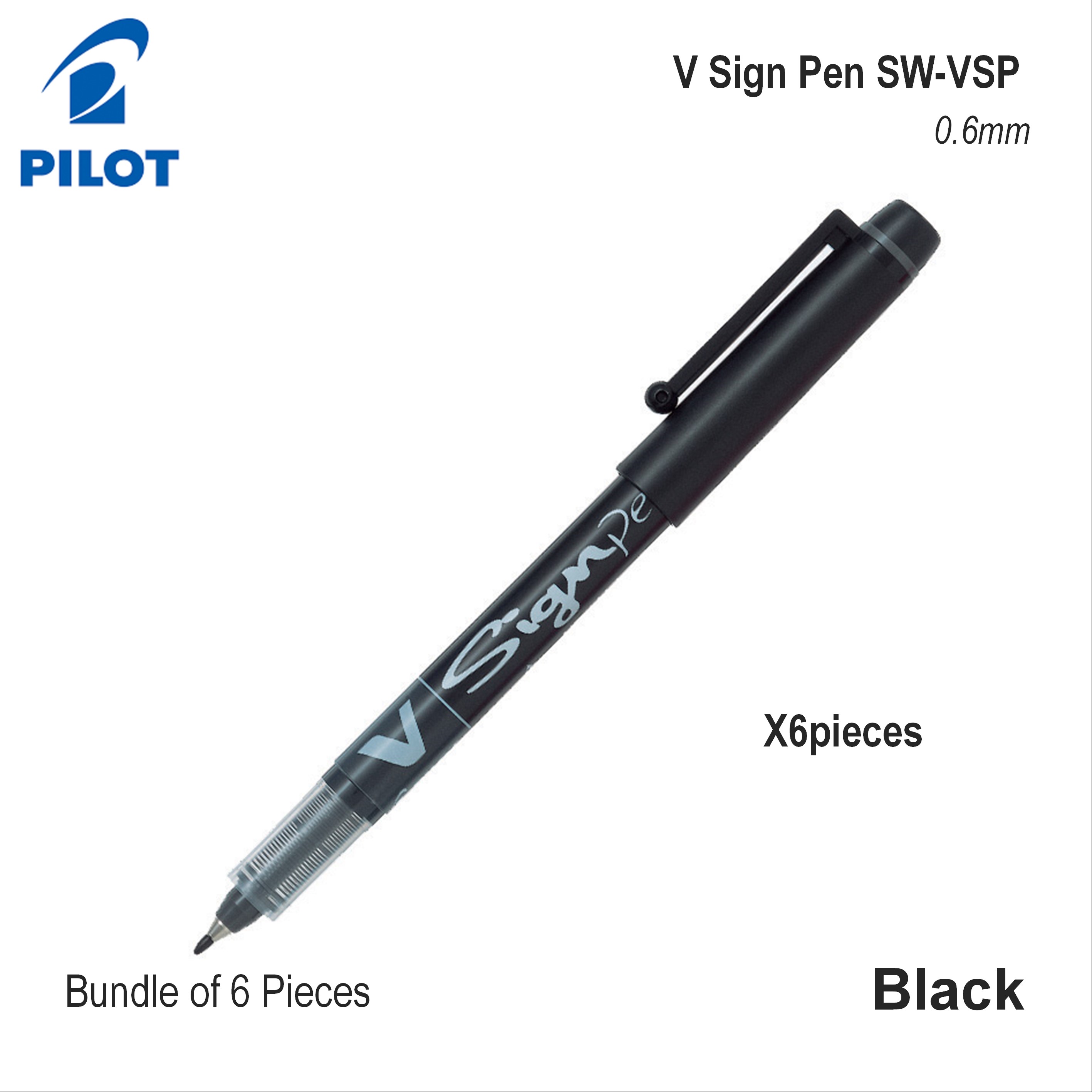 Pilot V Sign Pen SW-VSP (Bundle of 6pcs) | Lazada Singapore