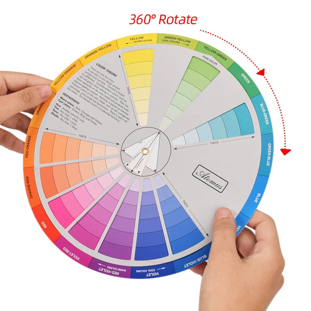 【Deal of the day】 wheel color mixing chart RGB board makeup ...