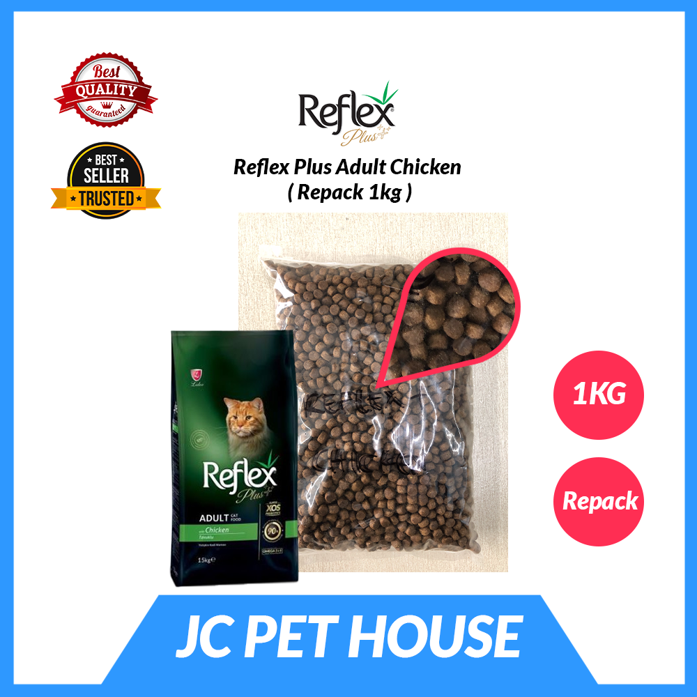 Reflex Plus Adult Chicken Cat Food Repack 1kg | Lazada