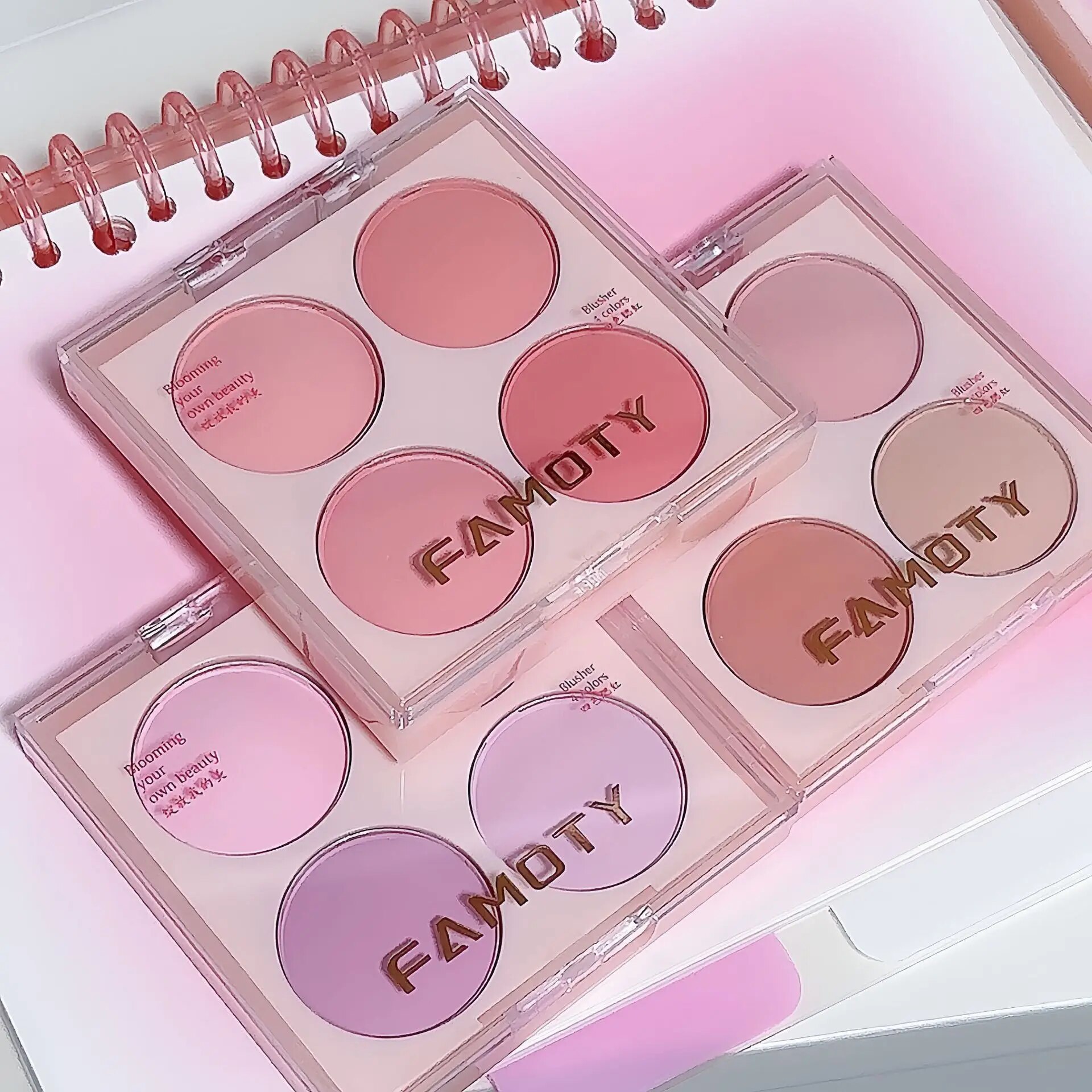 4 Colors Blush Powder Face Makeup Sweet Warm Colors Matte Cheek Powder ...