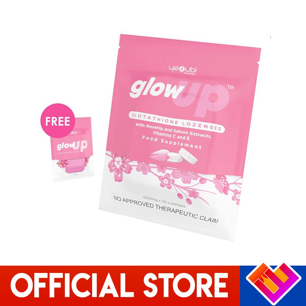 Glow Up Glutathione Lozenges (1000mg) +FREE Glow Up Soap | Lazada PH