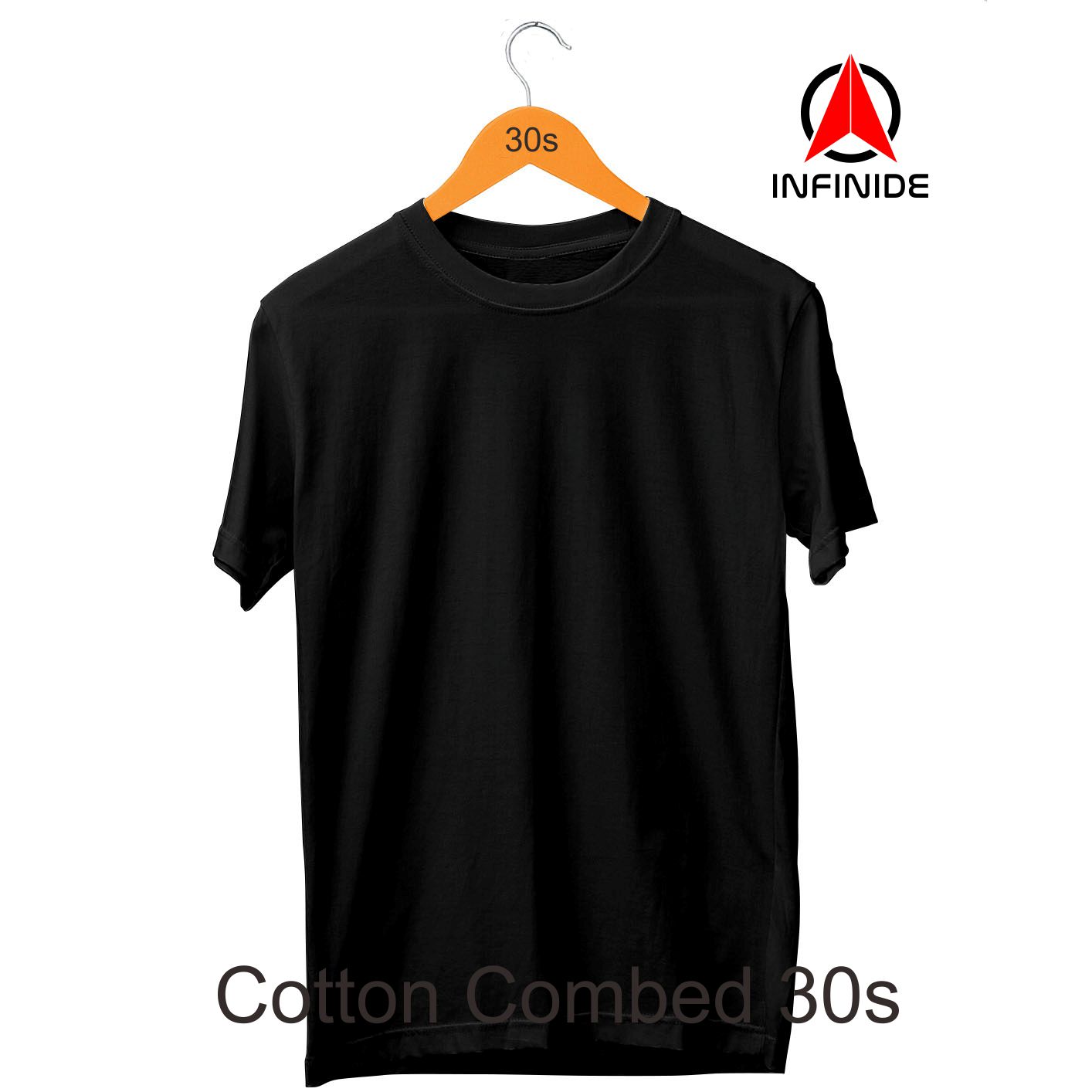 Infinide Kaos Polos Pendek Hitam Cotton Combed 30s Premium Lazada Indonesia