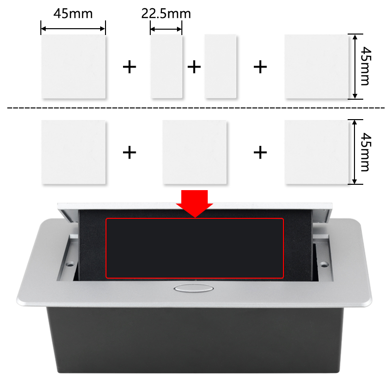EU FR AU Plug Socket DIY Desktop Socket Hidden Pop-Up Socket With USB ...