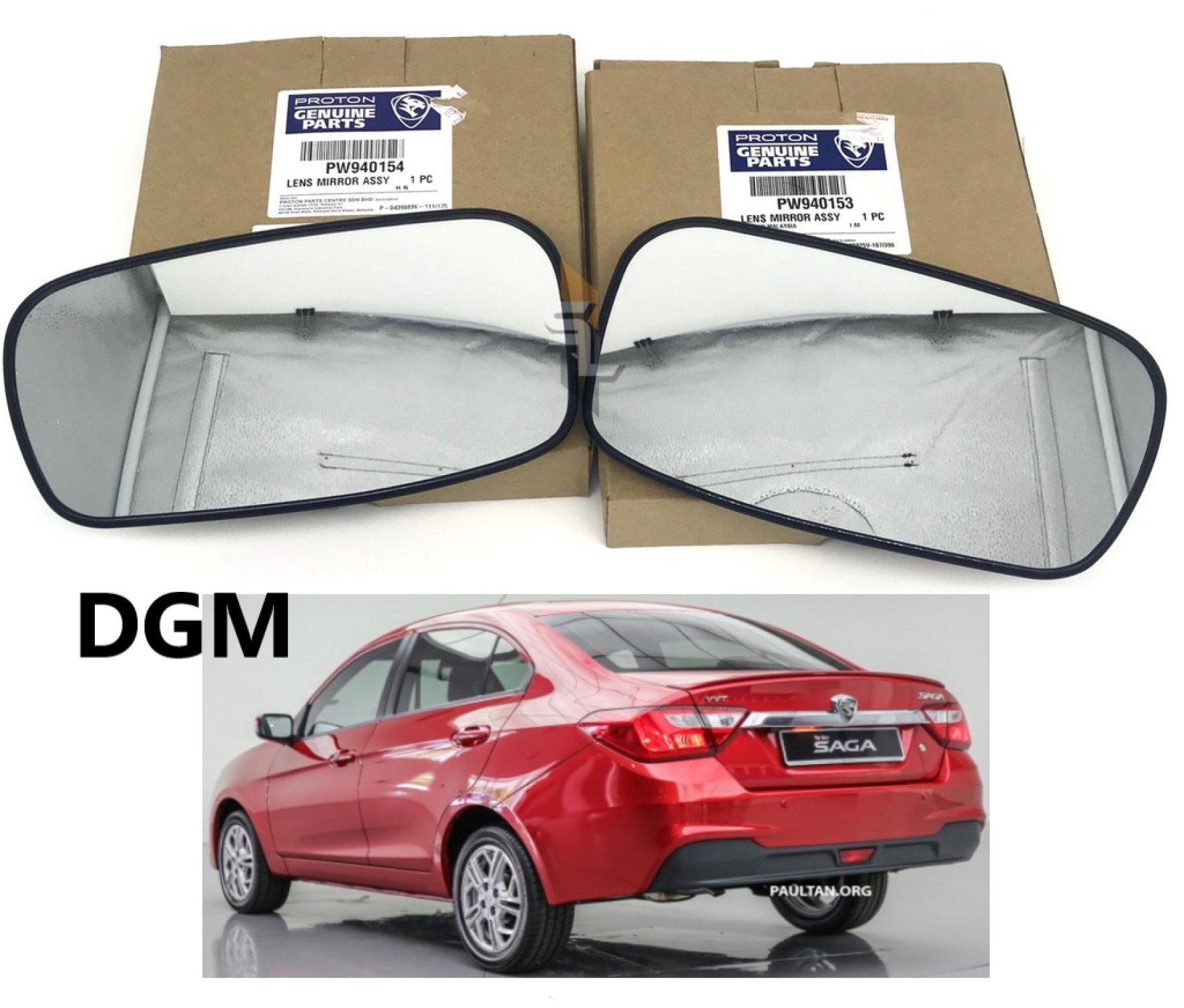 100% Original Proton Saga VVT 2016-2022y Side Mirror Glass | Lazada
