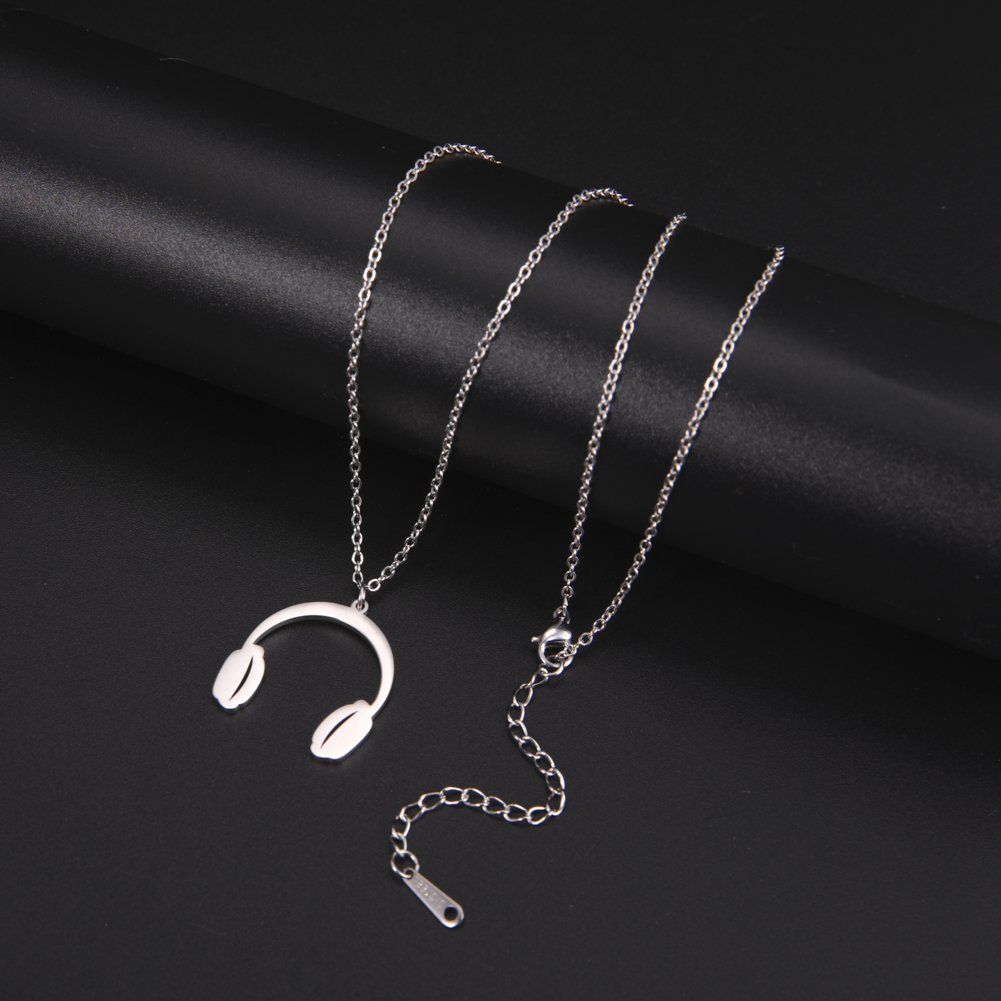 Skyrim Music Note Guitar Pendant Necklace for Women Men Stainless Steel ...