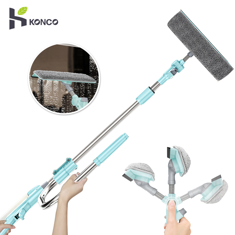 Konco Window Glass Cleaner Squeegee Microfiber Extendable Window ...