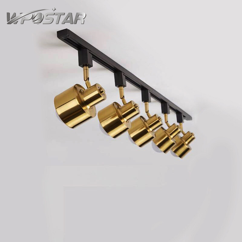 LED Gold Track light GU10 Ceiling Spotlight Industrial Track Lamp Bar ...