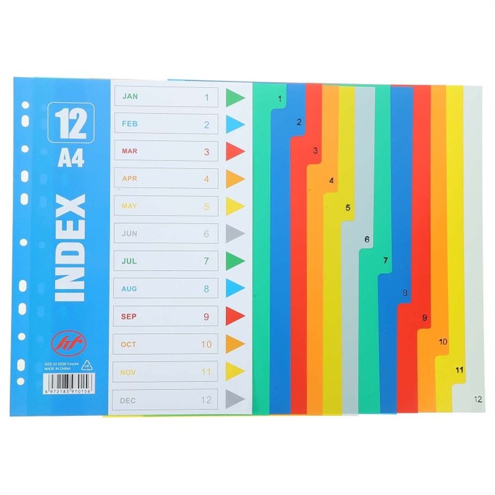 Binder Tabs 5/10/12/20/31Pages Index Separator Page Numbers PP Material ...