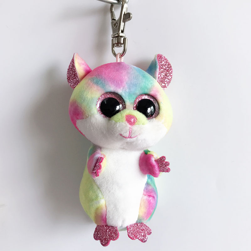 【TechHaven123】9cm Ty Beanie Big Eyes Pendant Keychain Clips Mini ...