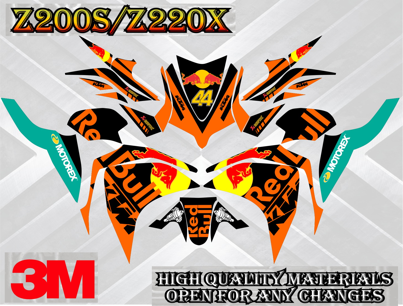 Motorstar z200s/Motorstar explorer/Motorstar z200ii full body decals ...