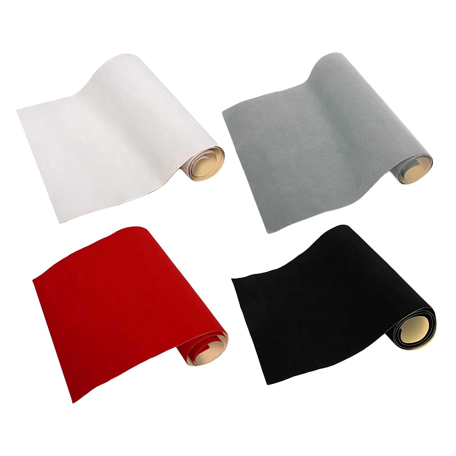 Felt Fabric Adhesive Sheets Jwelry Box Drawer Sticky Glue Velvet Flock ...