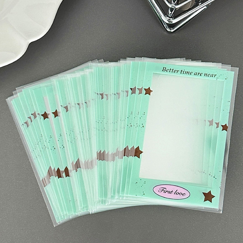 50Pcs Cartoon Small Card Case Star Photo Protection Card Film Packaging ...