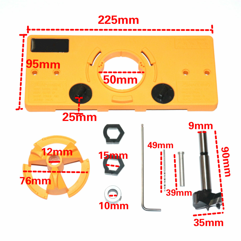 NEW 【Exclusive Discount】Concealed 35MM Cup Style Hinge Jig Boring Hole ...