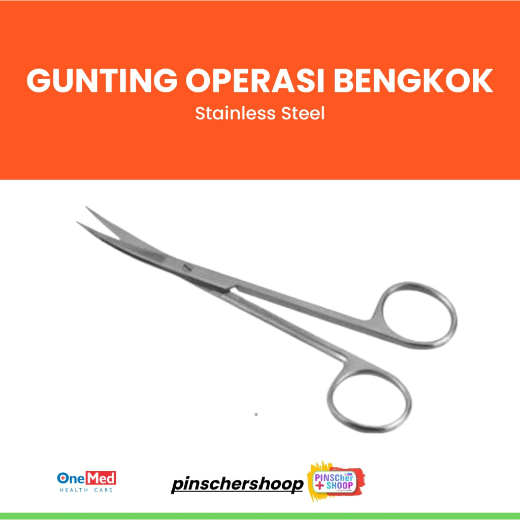 Gunting Operasi Bengkok SS Stainless Steel | Lazada Indonesia