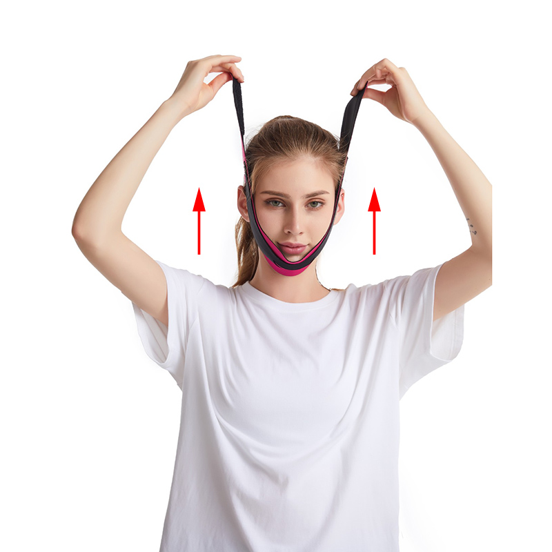 Elastic Face Shaper Slimming V Line Chin Cheek Lift Up Belt Facial ...