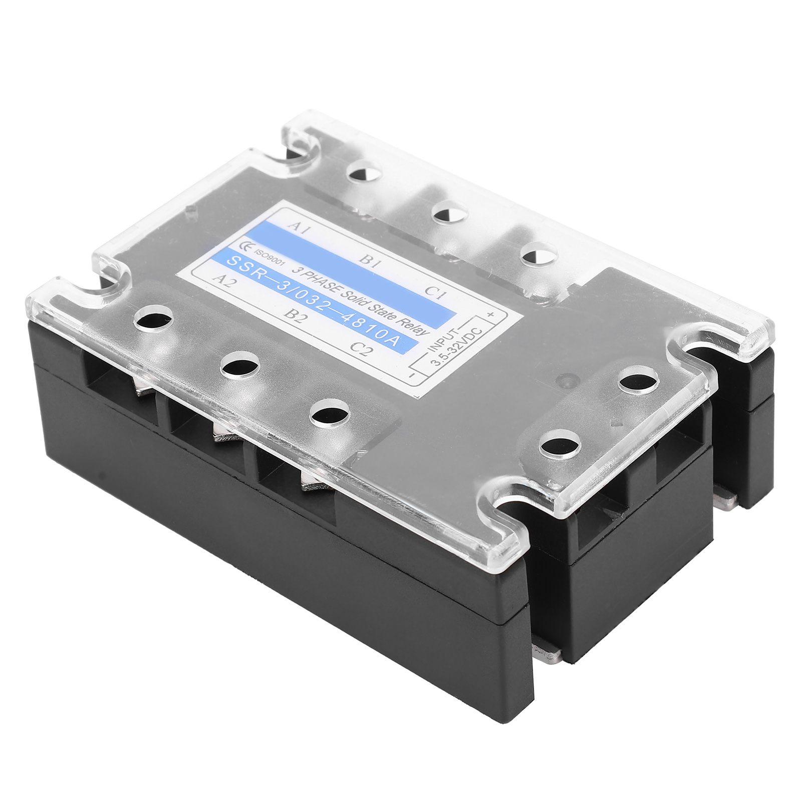 3 เฟส SSR DC Control AC 480V โซลิดสเตตรีเลย์ วัสดุอุตสาหกรรม SSR‑3/032 ...