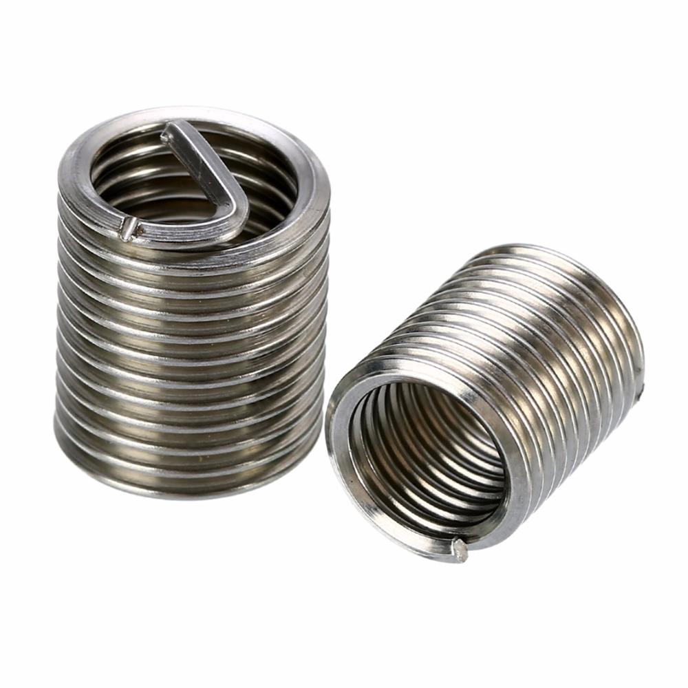 50pcs M8*1.25*2D Wire Thread Helicoil Stainless Steel Easy Install Repair Tool Wire Threaded ...