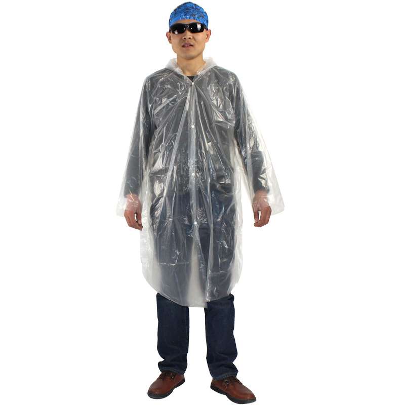 Plastic Rain Cover Portable Rainwear Outdoor Transparent Raincoat With ...