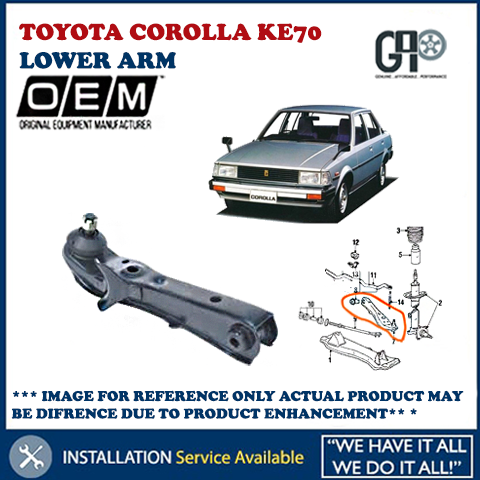 TOYOTA COROLLA KE70 FRONT LOWER ARM 1PCS | Lazada