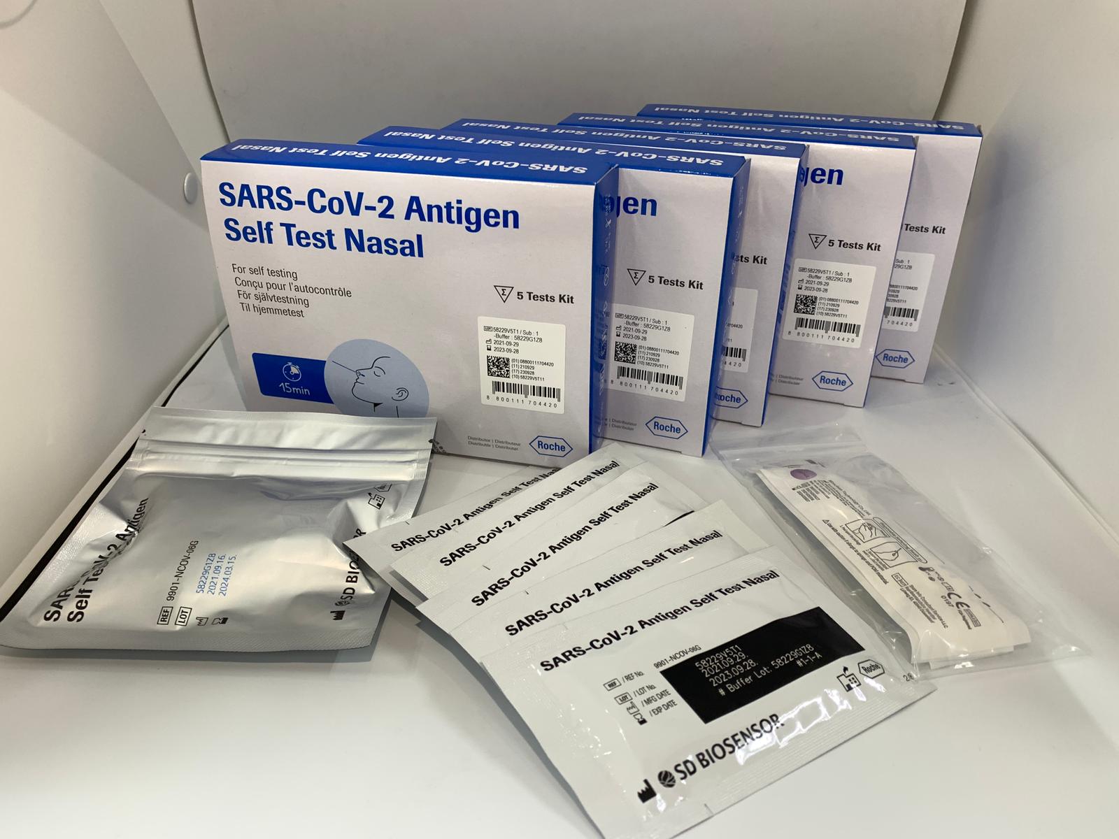 [5 Test Kits] Roche SARS-CoV-2 Rapid Antigen Self-Test Kit Nasal 5’s SD ...
