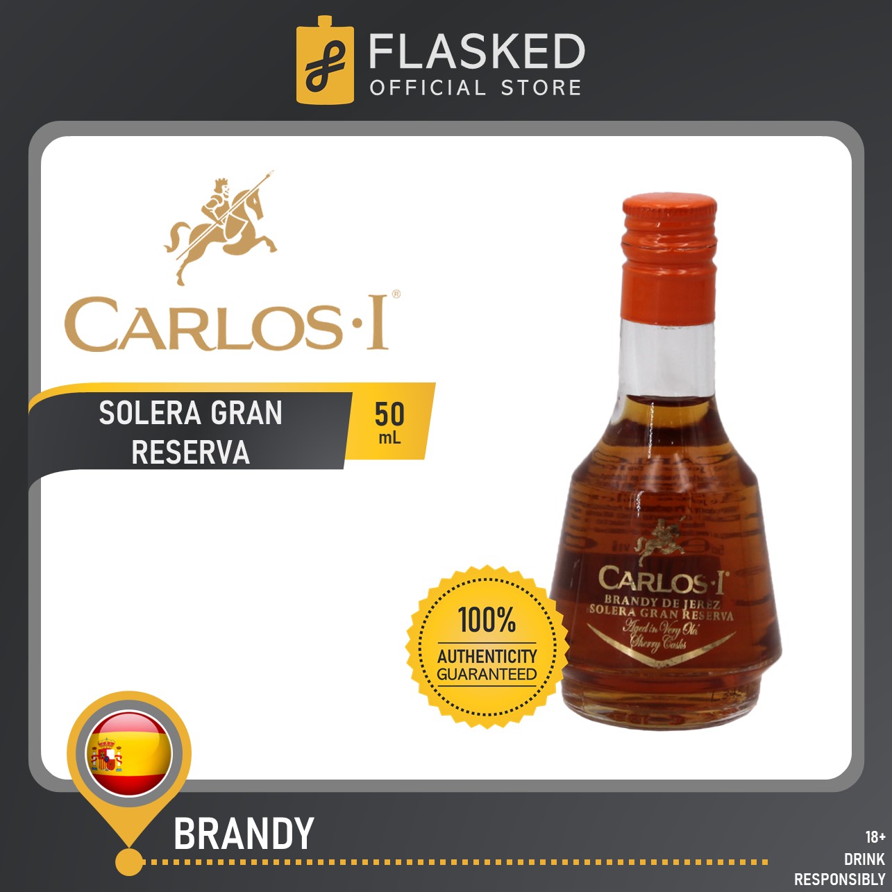 Carlos I Solera Gran Reserva Brandy 50ml MINI | Lazada PH