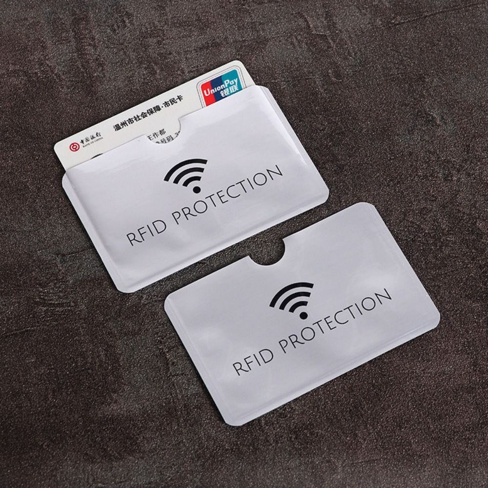 10pcs Resuable NFC Blocking Anti RFID Card Holder Aluminium Foil Reader ...