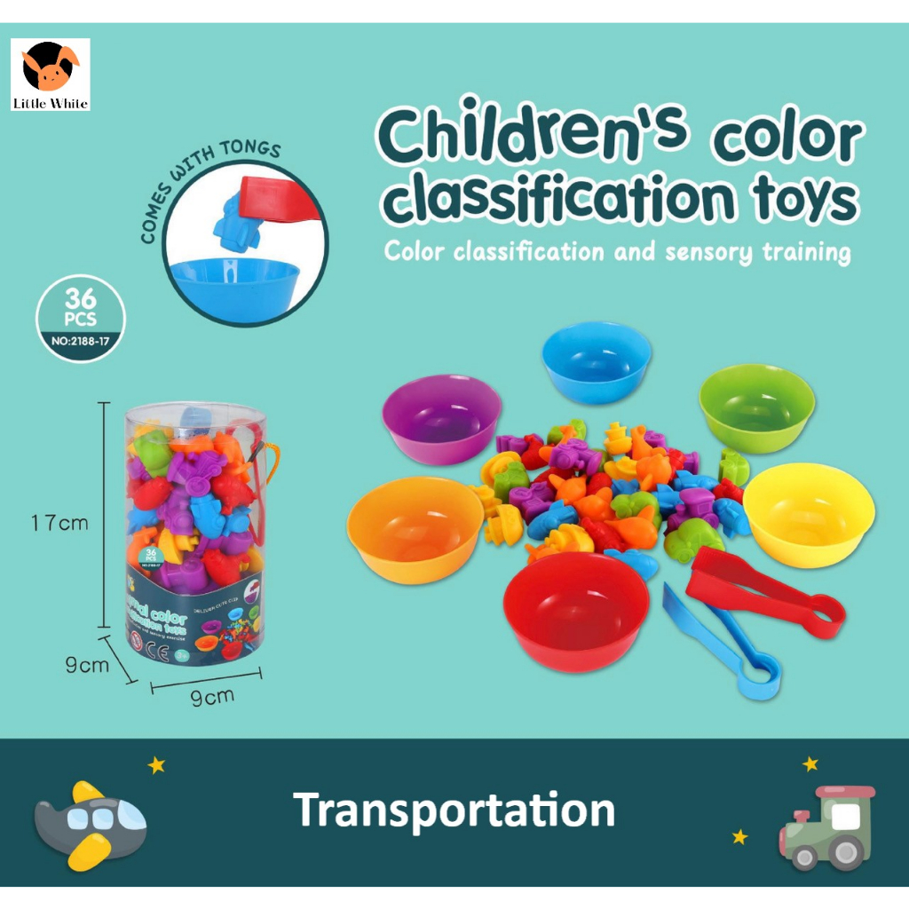 Montessori Classification Rainbow Counting Math Color Sorting Toy Early ...