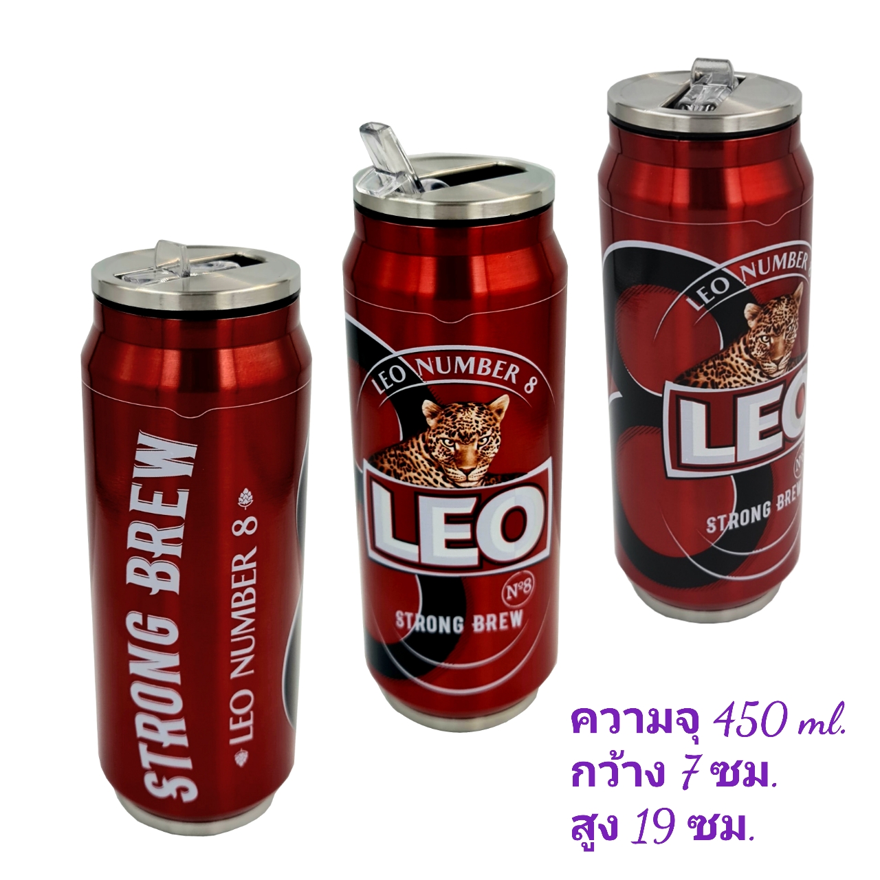 กระบอกน้ำสแตนเลส 2ชั้น LEO No.8 - ร้านมาริโอ้ - ThaiPick