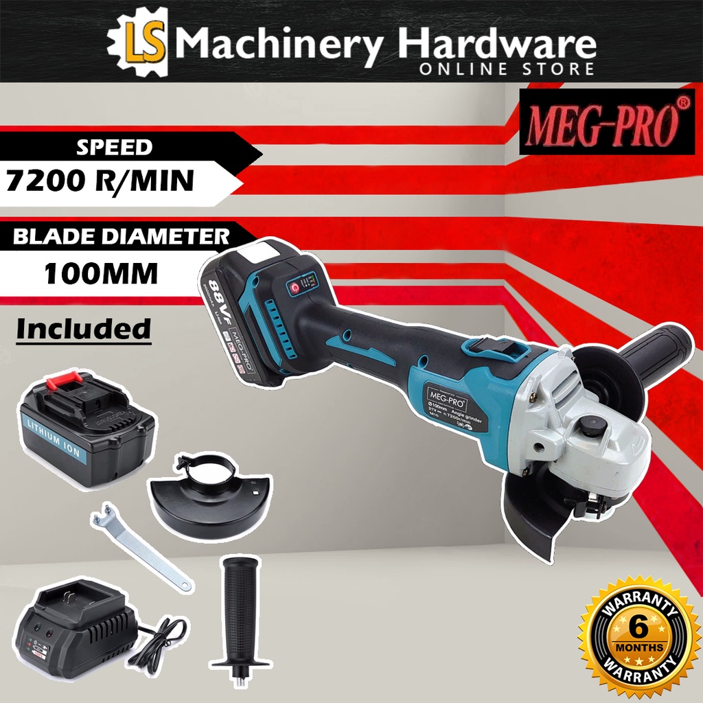 MEG PRO 21V Brushless Cordless Angle Grinder - 3 Month Warranty | Lazada