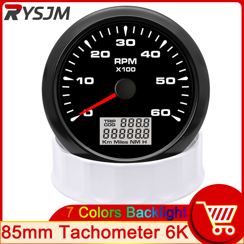 NEW 【Innovative design】Hd 85mm Tachometer 6k Rpm For Motorcycle Car ...